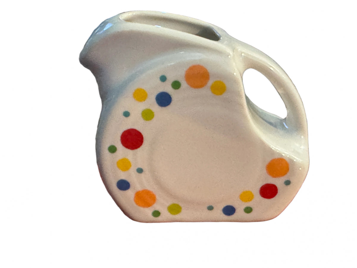 Fiesta HLCCA Dancing Dots Mini Disk Pitcher – Keeping It Real collectables
