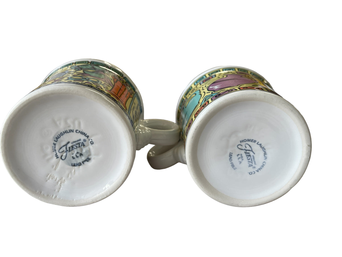 Fiesta Dancing Icon Mugs Set Design'd By Judy Noble vase carafe ...