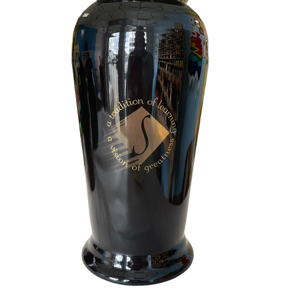Fiesta Black Monarch Vase ( S ) Southern West Virginia Community Colle ...