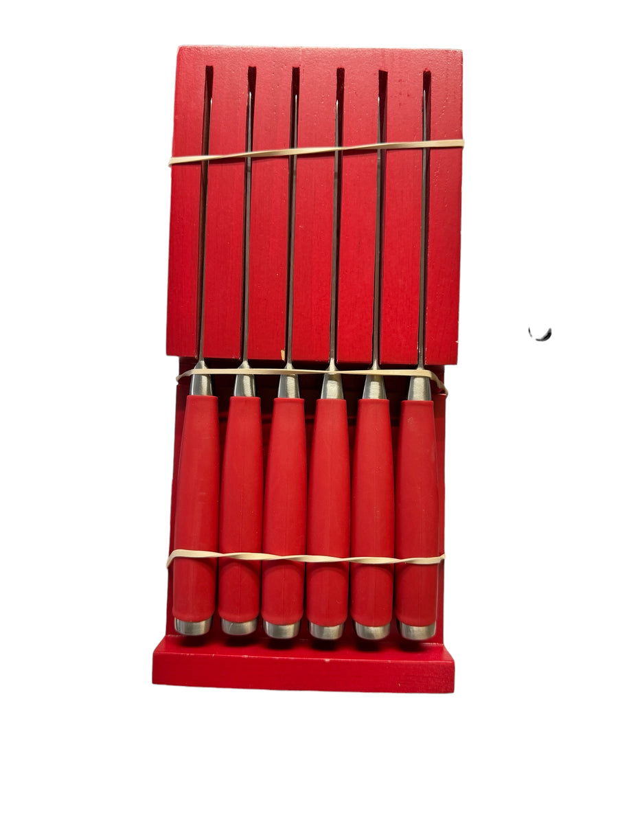Fiesta Steak Knives Set of 7 Scarlet Cambridge – Keeping It Real ...