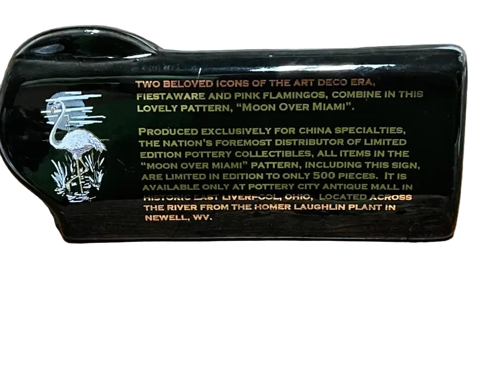 Fiesta Moon Over Miami Display Sign Dealer China Specialties – Keeping ...