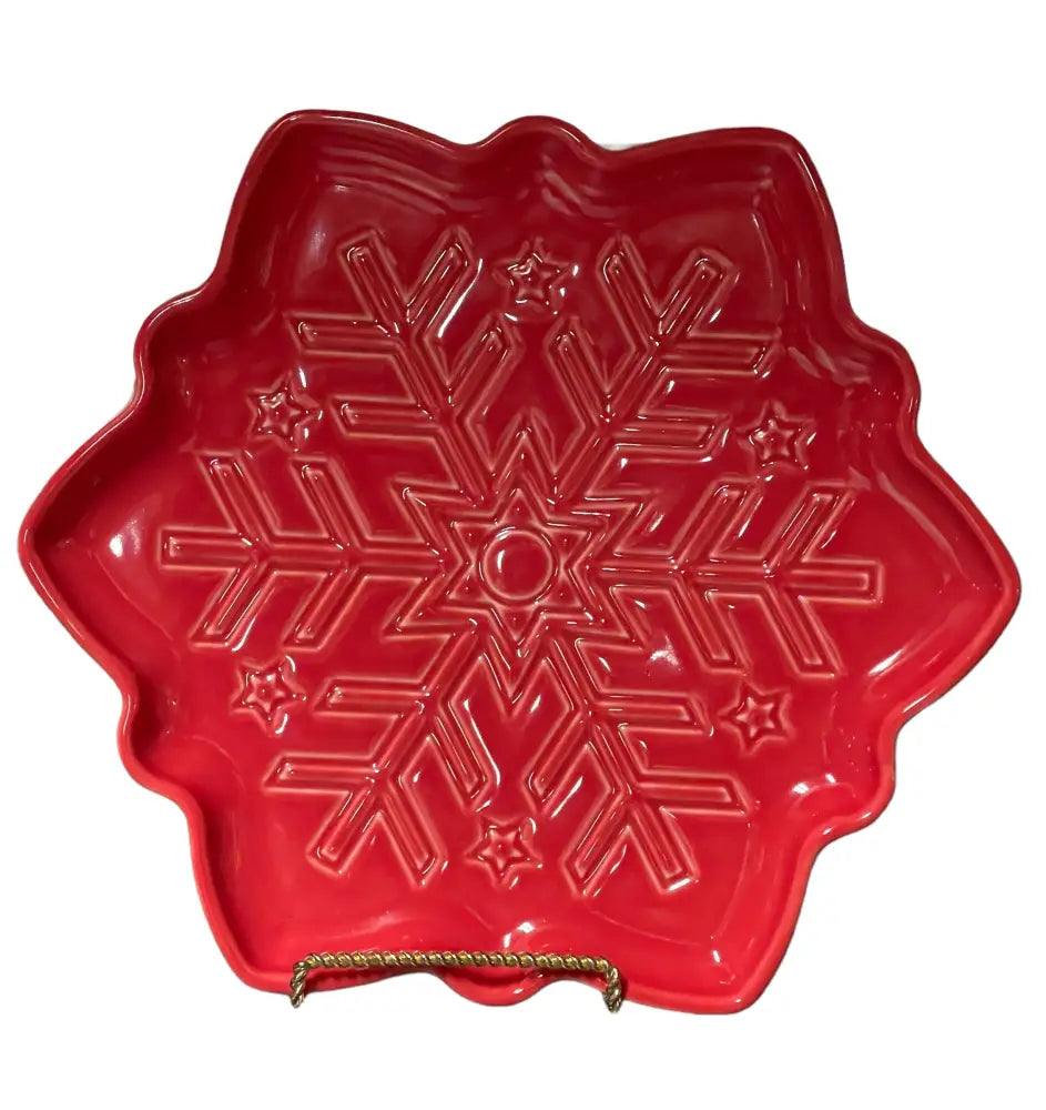 Fiesta Snowflake Shaped Plate Scarlet – Keeping It Real collectables