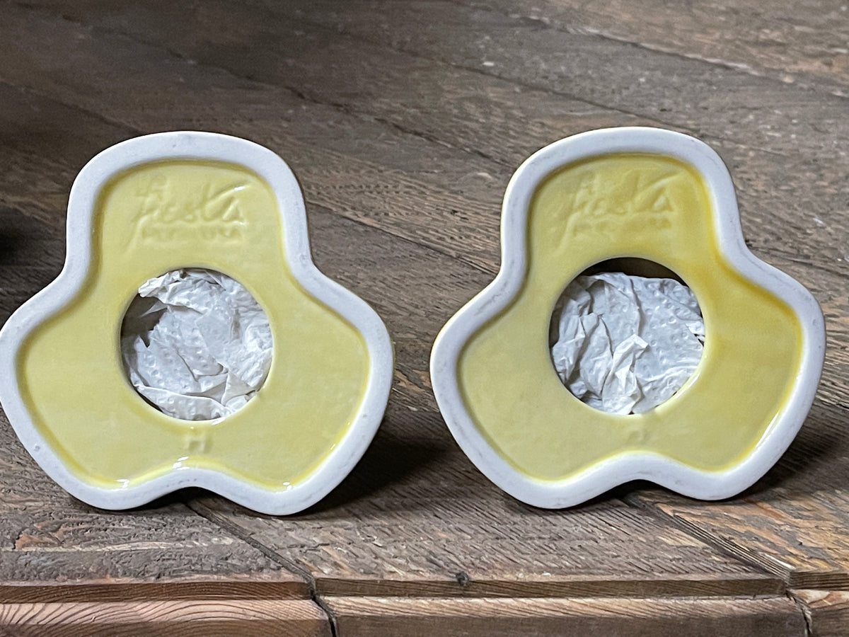 Fiesta Candle Holders Set of 2 Tripod Pyramid New Sunflower Yellow ...