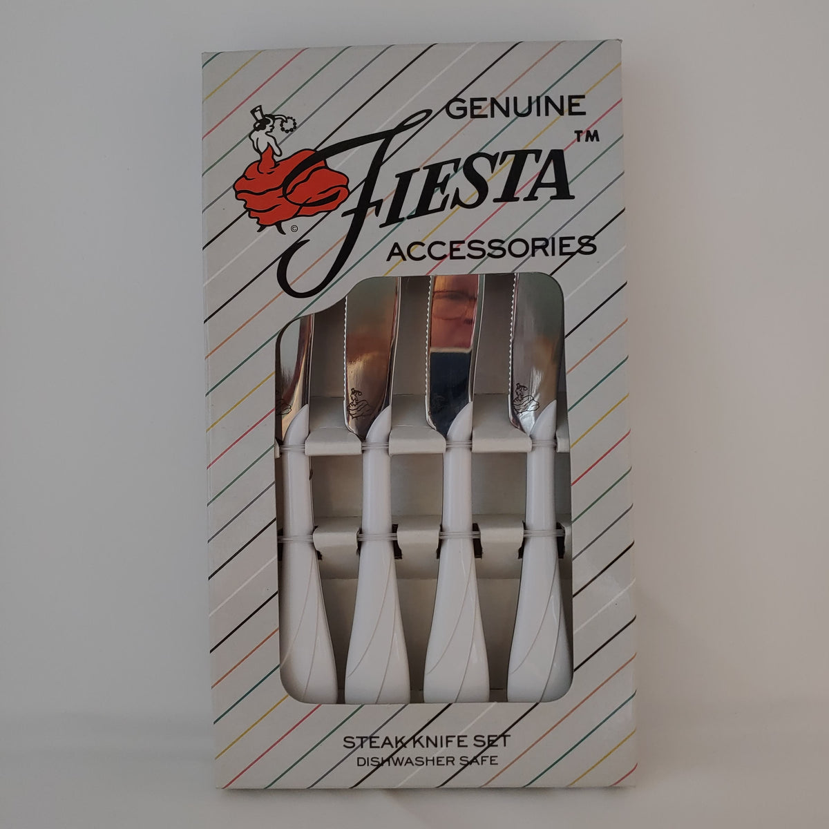 FIESTA 4 PC WHITE STEAK KNIFE SET - LONG RETIRED SET & COLOR – Keeping ...