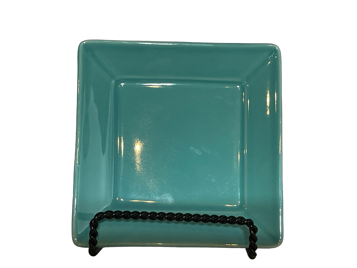Hall Square Appetizer Plate Turquoise – Keeping It Real collectables