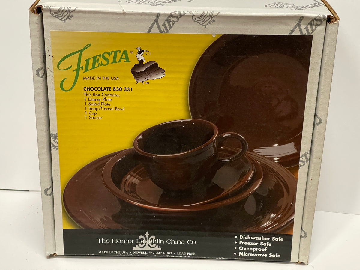 Fiesta Chocolate 5 Piece Place Setting NIB – Keeping It Real collectables