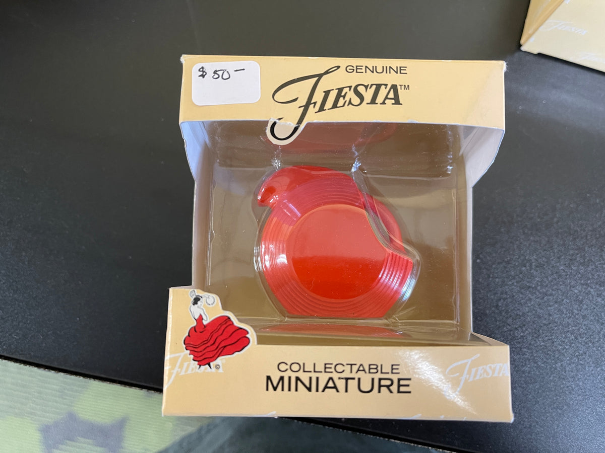 Genuine Fiesta Miniature Red Disk Pitcher – Keeping It Real collectables