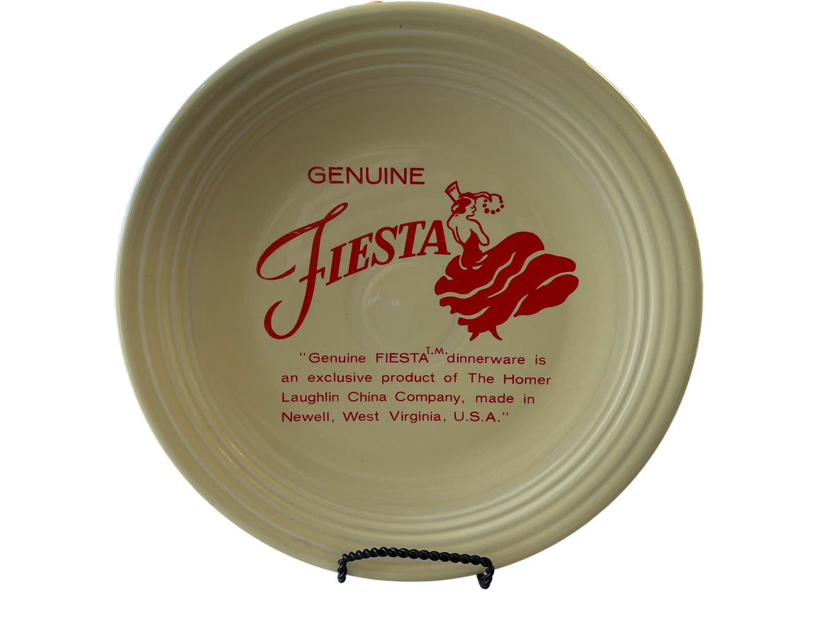 Genuine Fiesta Yellow Dancing Lady Adverting Chop Plate – Keeping It ...